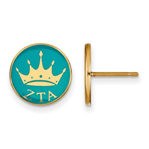 Black Bow Jewelry 14k Yellow Gold Plated Sterling Silver Zeta Tau Alpha ...