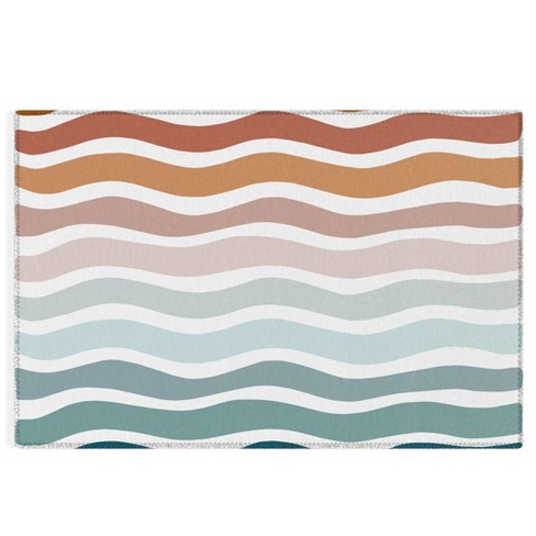 Coastl Studio Rainbow Waves 5' X 7' Rug - Deny Designs : Target