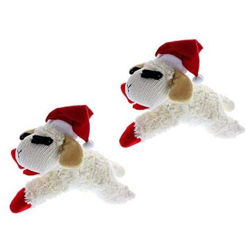 Lamb Chop Christmas Dog Toy With Santa Hat 10", 2 Pack : Target