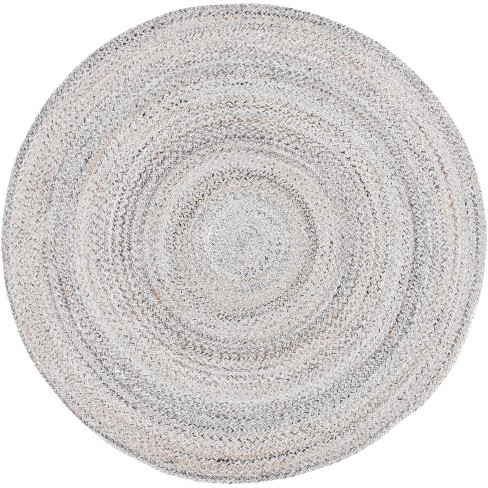 Braided Brd851 Hand Braided Area Rug - Grey - 3' Round - Safavieh. : Target