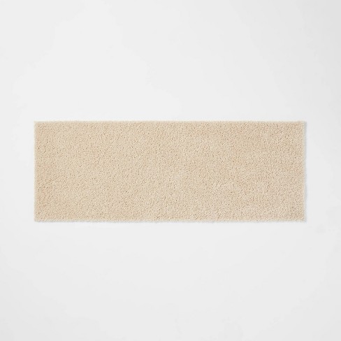 22"x60" Antimicrobial Bath Runner Tan - Threshold™: Machine Washable ...