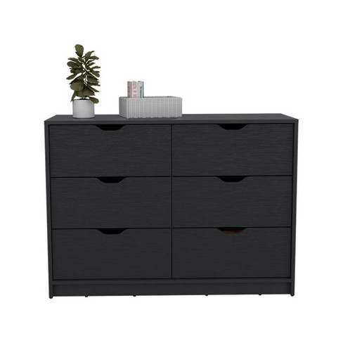 Nicbex 6 Drawer Dresser For Bedroom,modern Style Drawers With Concave ...