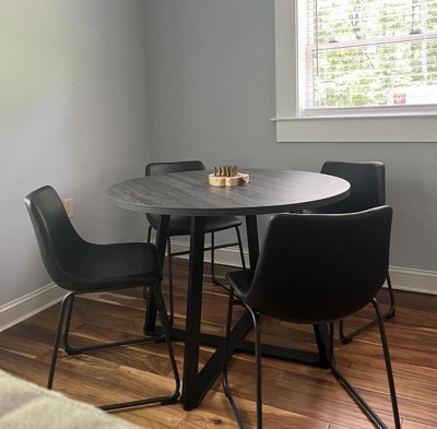 Centiar Round Dining Room Table Gray/black - Signature Design By Ashley ...