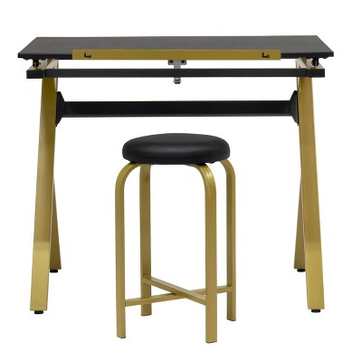 Save 41% • 2pc Stellar Drawing Table with 36" Adjustable Top with Stool ...