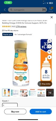 Enfamil Nutramigen Hypoallergenic Ready To Feed Infant Formula - 8 Fl ...