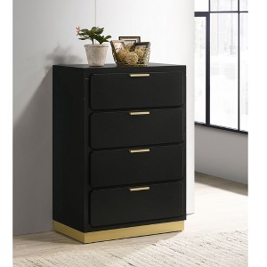Sapphtopaz 31" Modern Dresser with 4 Drawers & Linear Handle Luxury ...
