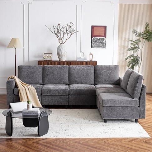 Erommy 7 - Piece Modular Sectional Couch, Modular Couches And Sofas ...