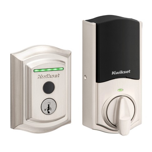 Kwikset Halo Touch Traditional Fingerprint Smart Door Lock In Satin ...