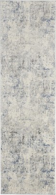 Nourison Rustic Textures Modern Indoor Area Rug Ivory/grey/blue 2'2" X ...
