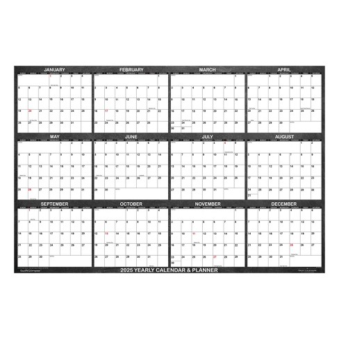 2025 Wall Calendar 24" X 36" Chalkboard Designer Series, Large ...