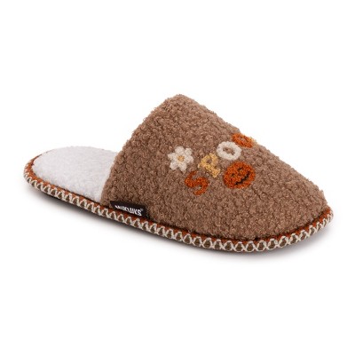 MUK LUKS Women's Punch Needle Fall Halloween Novelty Scuff Slipper ...