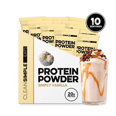 Clean Simple Eats Protein Powder Sticks - Simply Vanilla - 11.6oz/10ct ...