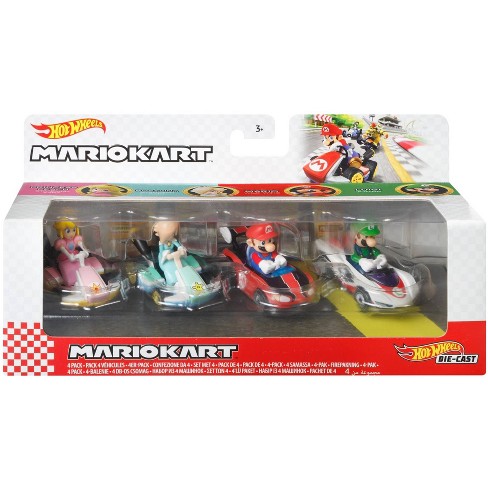 Hot Wheels Mario Kart Diecast - 4 Pk : Target