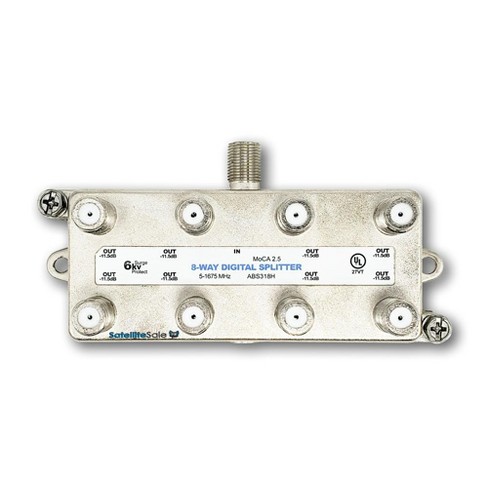 Amphenol 8-way Digital Coaxial Splitter Moca 2.5 Abs318h : Target