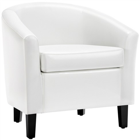Yaheetech Faux Leather Accent Chair Armchair Club Chair For Living Room ...
