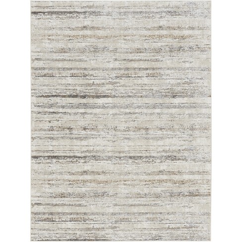 Nourison Glam Modern Distressed Indoor Area Rug Cream Grey 9' X 12 ...