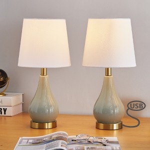 Maxax White/Blue Ceramic Table Lamp : Target