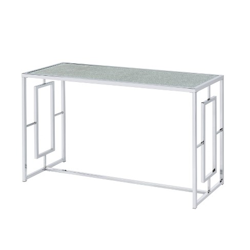 Stagge Glam Rectangle Sofa Table Chrome - Homes: Inside + Out: Luxury ...