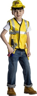 Melissa & Doug Construction Worker Role Play Costume Dress-up Set (6pc ...