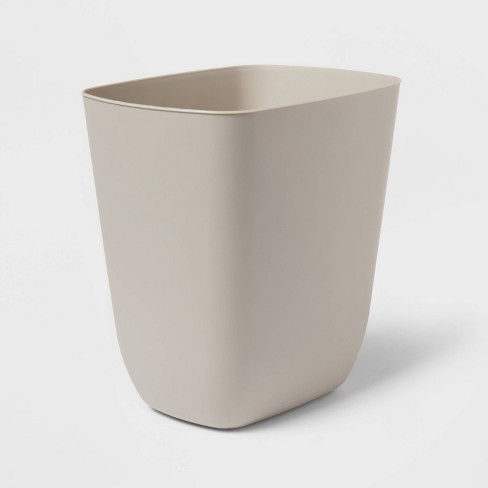 3gal Open Vanity Waste Basket Gray - Brightroom™: Compact Plastic ...