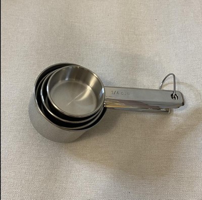 4pc Stainless Steel Measuring Cups Matte Black - Figmint™ : Target