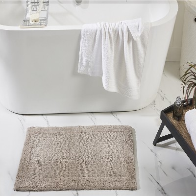 Better Trends Edge 100% Cotton Tufted Reversible Bath Rug Set 3 Pc (18 ...