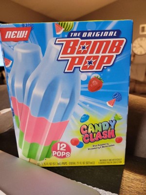 Bomb Pop Candy Clash Frozen Ice Pops - 21floz/12pk : Target