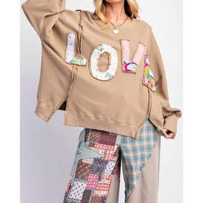 Women's Love Applique Sweatshirt - Easel 2x : Target