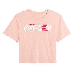 Women's - Coca-Cola - Soccer Cropped Graphic T-Shirt : Target