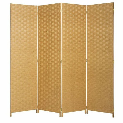 Costway 4 Panel Room Divider Screen Portable Folding 6 Ft Partition ...