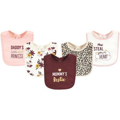 Hudson Baby Infant Girls Cotton Bibs, Mommys Bestie, One Size : Target