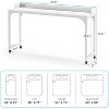 Tribesigns Overbed Table With Heavy Duty Metal Leg And Wheels, Queen ...