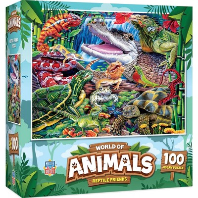 Masterpieces 100 Piece Jigsaw Puzzle For Kids - Reptile Friends - 11.5 ...