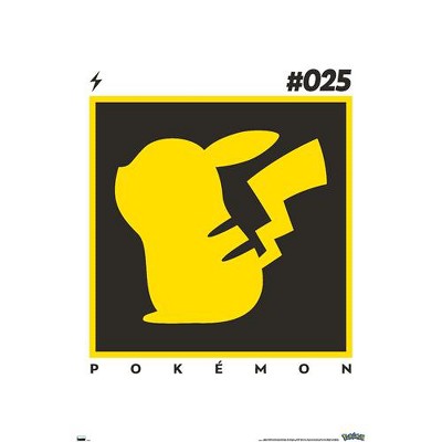 Trends International Pokémon - Pikachu Simple 25 Magnetic Framed Wall ...