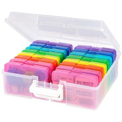 Iris Usa Extra Large 4" X 6" Photo Keeper With 16 Cases, Rainbow/clear ...