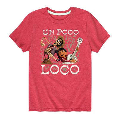 Coco Un Poco Loco Short Sleeve Graphic T-shirt - Heather Red - 5t : Target
