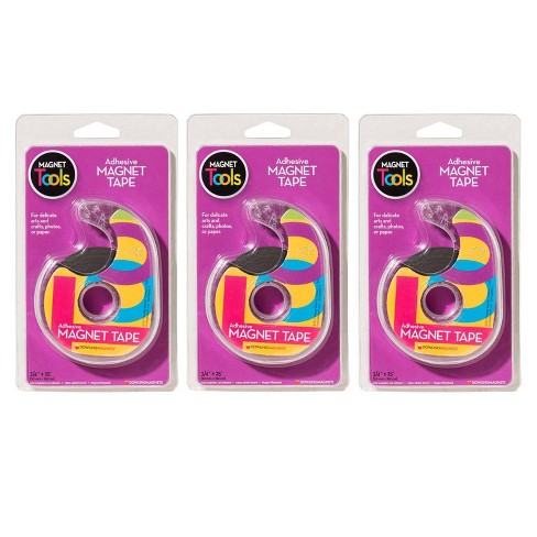 3pk .75"x25' Magnet Tape In Dispenser - Dowling Magnets: Thin Magnetic ...