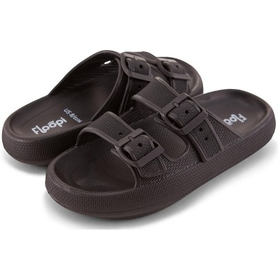 Womens Callie Cloud Slides with buckles , Black - 10 : Target