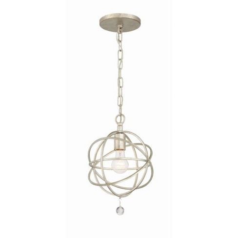 Crystorama Lighting Solaris 1 - Light Pendant In Olde Silver : Target