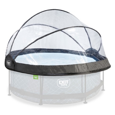 Exit Toys 8 Foot Round Multifunctional All Weather Pool Cover Dome ...
