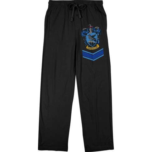 Harry Potter Hogwarts Men's Ravenclaw House Crest Black Sleep Pajama ...