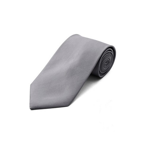Thedappertie Men's Gray Classic Solid Color Wedding Neck Tie : Target