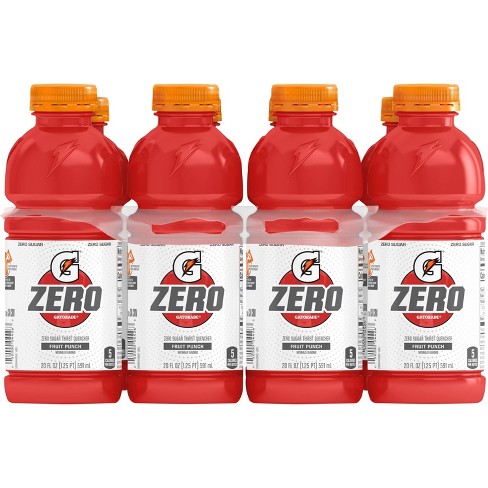 Gatorade G Zero Fruit Punch Sports Drink - 8pk/20 Fl Oz Bottles : Target
