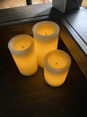 4pk 5" X 3" Led Flameless Black Wick Candle Cream - Threshold™ : Target