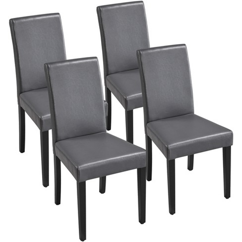 Yaheetech 4pcs High Back Padded Dining Chairs With Wood Legs For Home ...