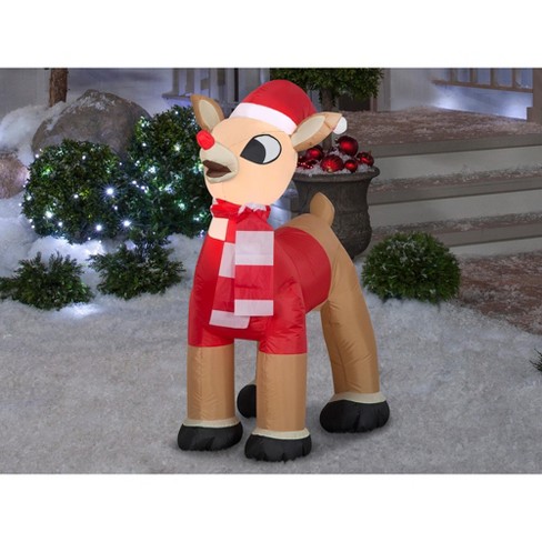 Gemmy 3.5 Foot Rudolph The Red-nosed Reindeer Light Up Christmas ...