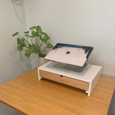 White Monitor Stand With Drawer - Brightroom™ : Target