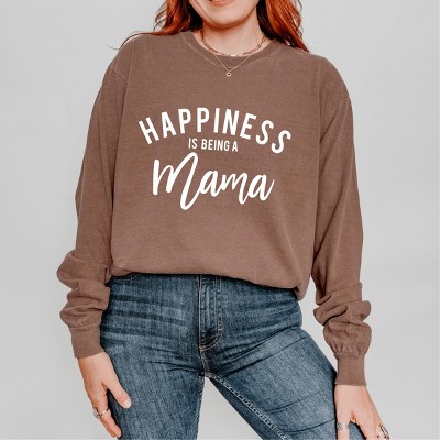 Simply Sage Market Happiness is Being a Mama Garment Dyed Long Sleeve ...
