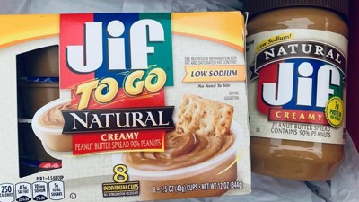 Jif Natural Creamy Peanut Butter - 40oz : Target