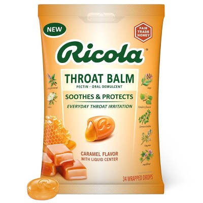 Ricola Caramel Throat Balm Drops - Throat Relief & Protection - 34ct ...